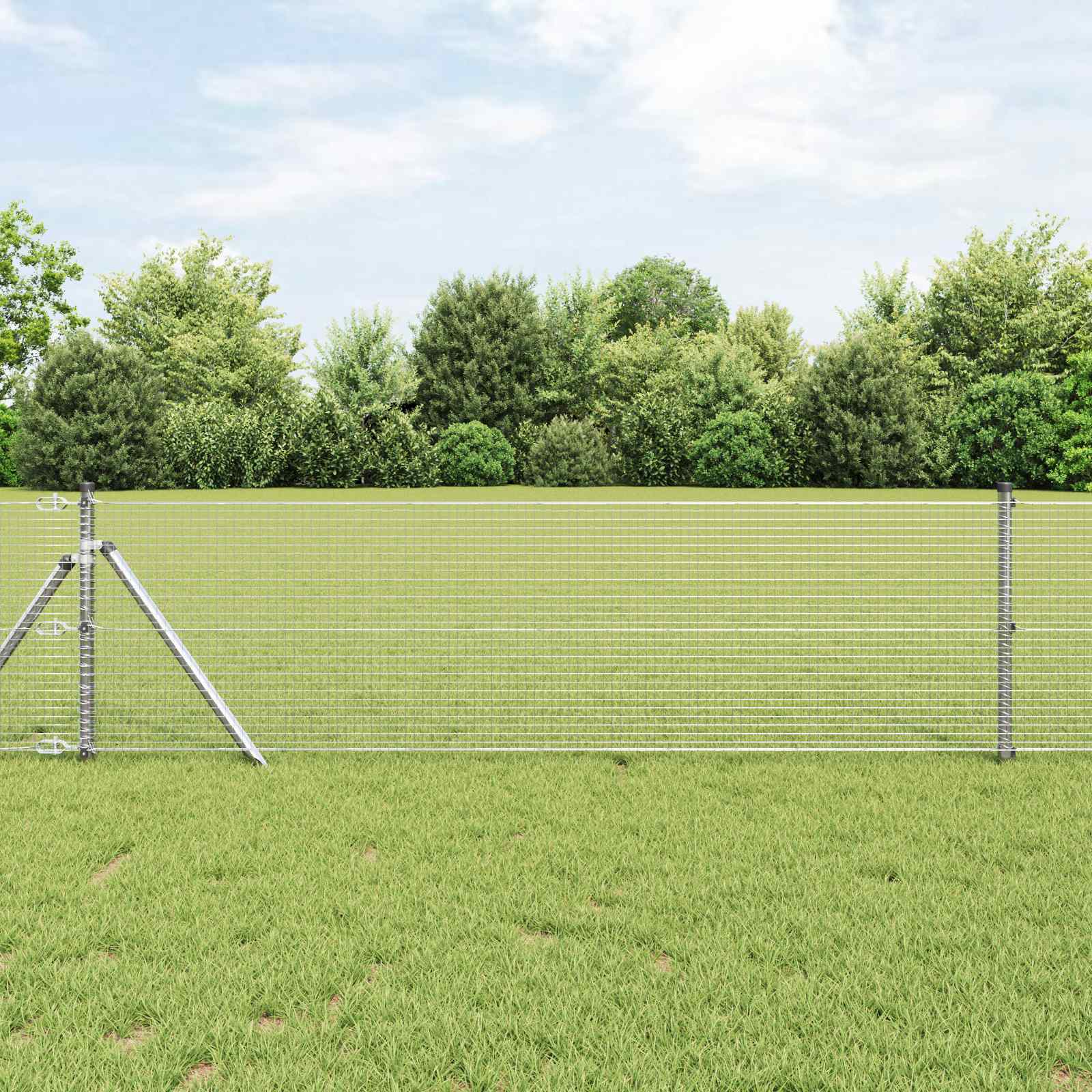 Valla de alambre soldado plateado de 0,8 x 25 m | Leroy Merlin