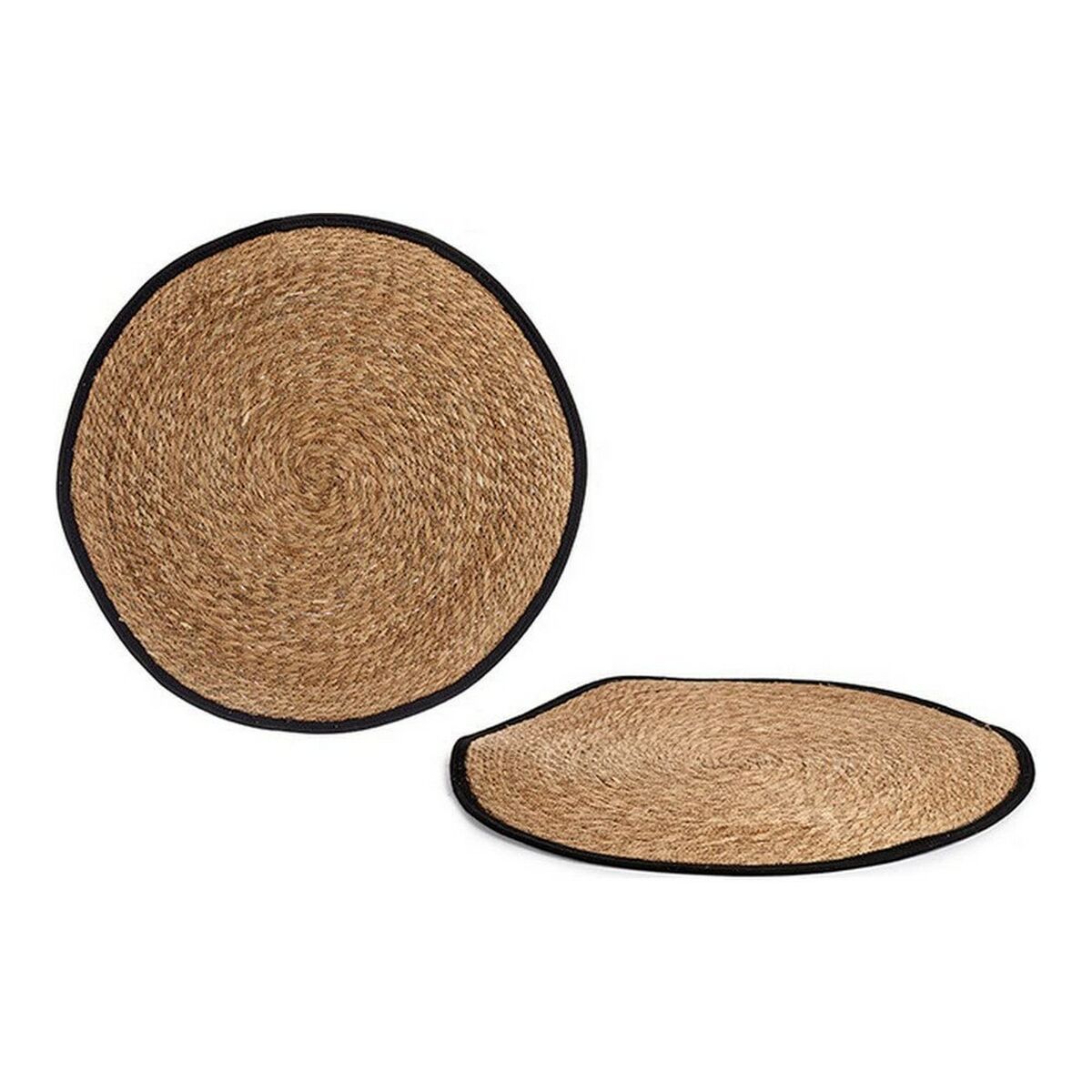 Tapis Marron Noir Fibre naturelle (Ø 80 cm) | Leroy Merlin