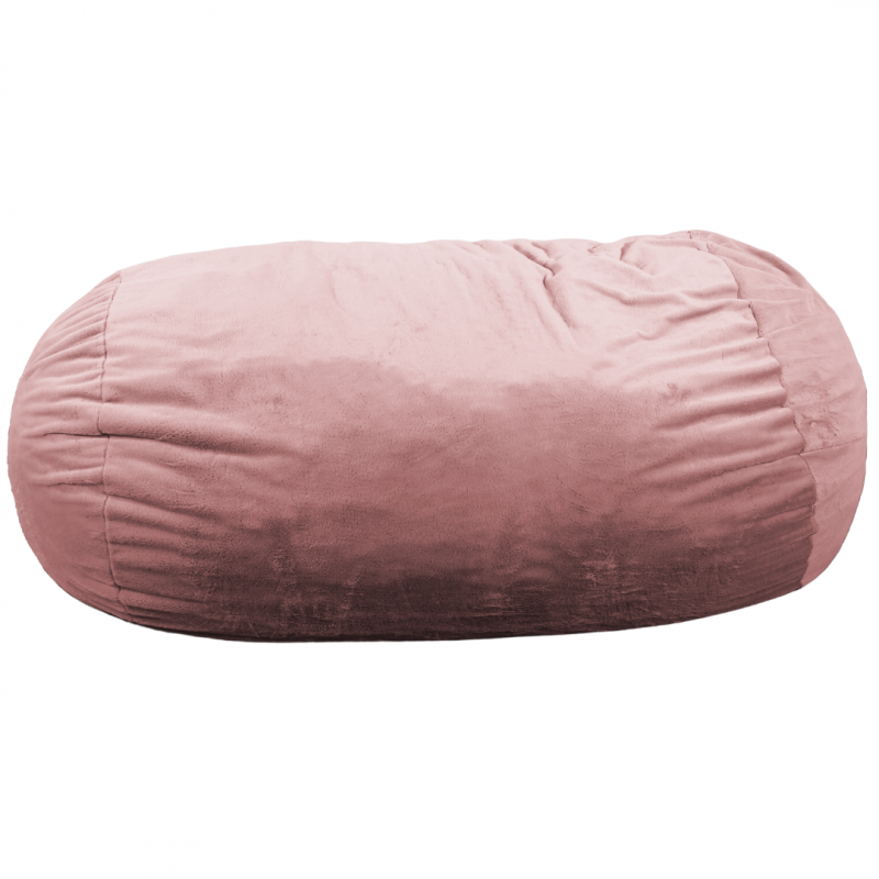 Pouf long géant déhoussable fausse fourrure BANANAIR rose 160 cm ...