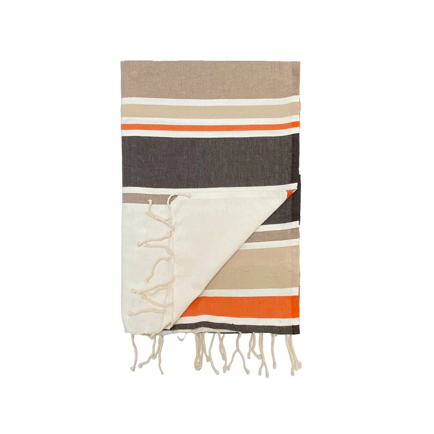 Fouta plate traditionnelle Marron 100x200 190g/m² - Helios Chocolat ...