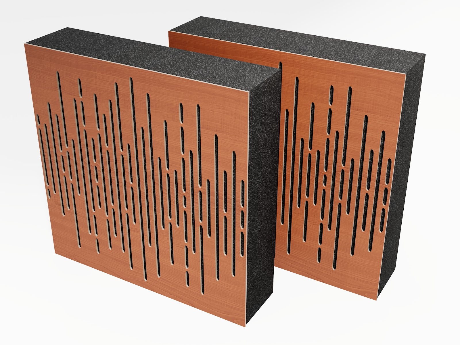 Lot de 2 Panneaux acoustiques AbFuser VELAR absorbants-diffusants 50x50x10cm -0,5 m² surf.totale ...