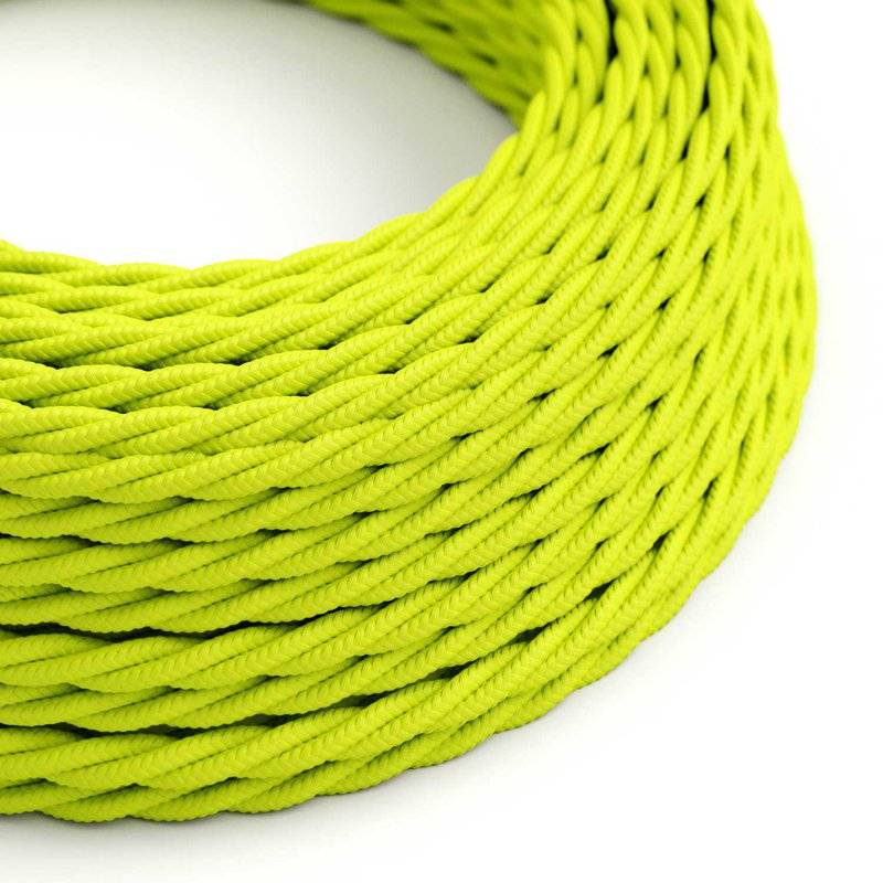 Creative cables Twisted Electric Cable covered by Rayon solid color ...