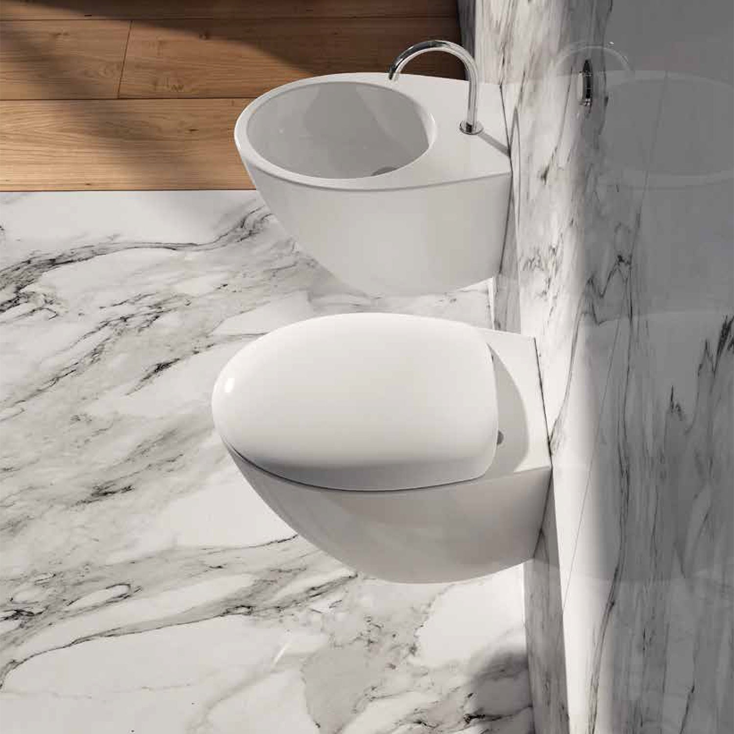 Sanitari sospesi moderni Domus Falerii Mascalzone profonditÃ 48 cm con ...