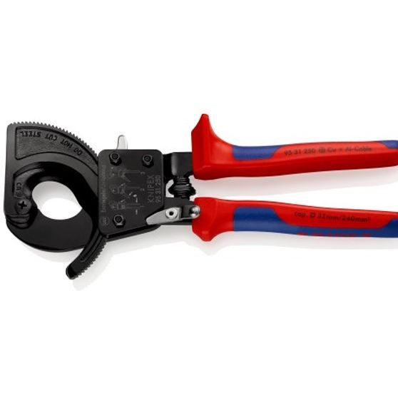Coupe-câbles à cliquet cuivre et alu 240mm² - KNIPEX - 95 31 250 ...