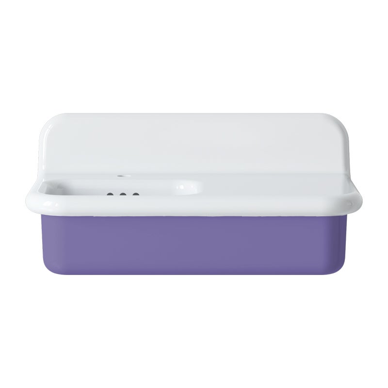 Lavabo rétro asymétrique en céramique 80 cm - True Colors Lite - Lilas ...