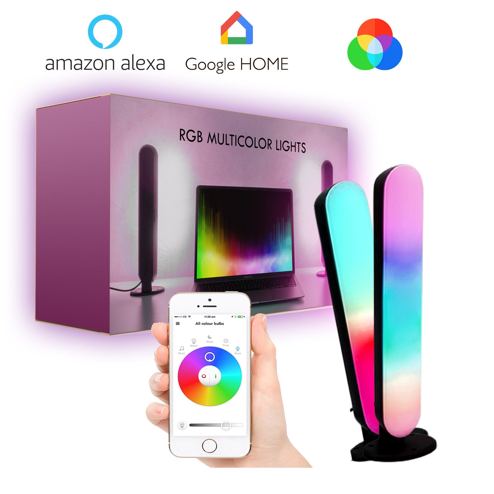 Lámparas SMART luz ambiental TV mesa WiFi USB RGB RGBIC efecto control ...