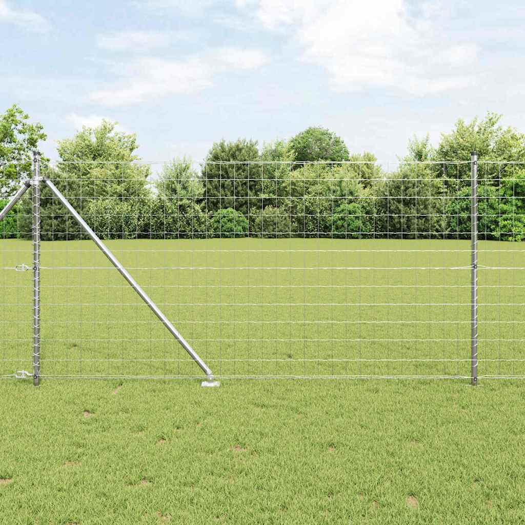 Valla de postes plateados de acero de 1 x 25 m | Leroy Merlin