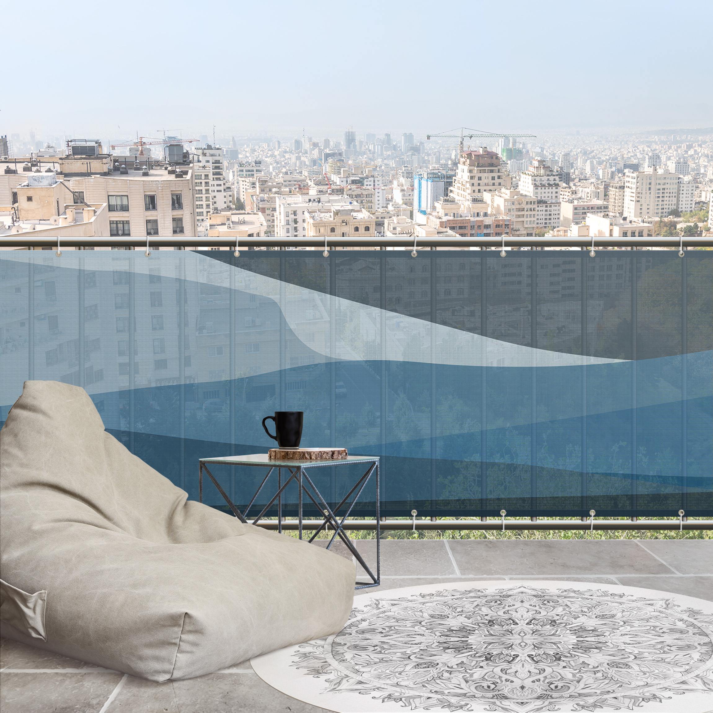 Brise-vue pour balcon - Dunes dans la lumière du soir 200 x 50 cm ...