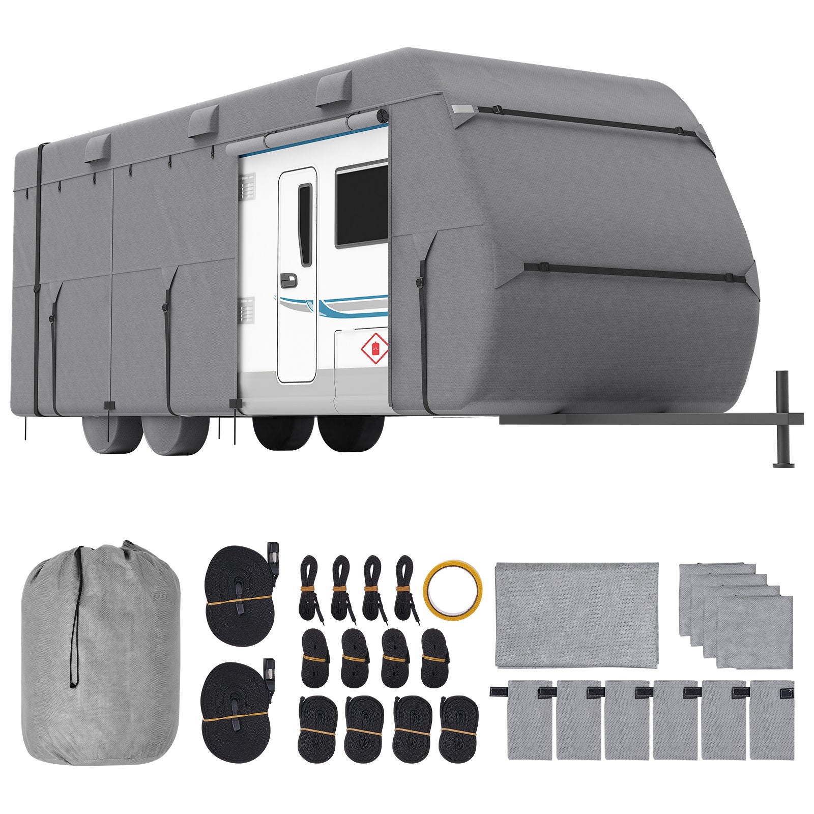 VEVOR Lona Protección Autocaravana 8,2-9,1 m, Funda Caravana 4 Capas ...