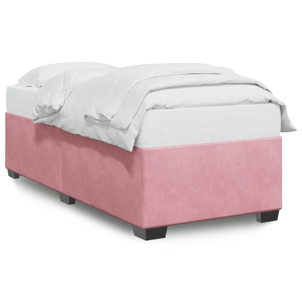 Lit simple | Lit adulte | Cadre de lit Rose 80x200 cm Velours CFW11397 ...