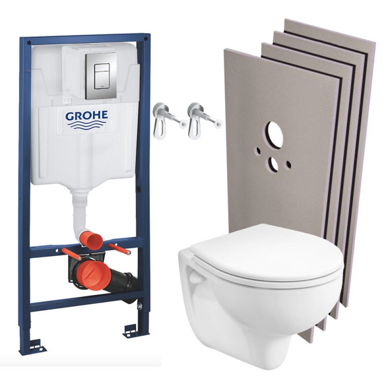 Grohe Pack WC bâti-support Rapid SL + Cuvette KOLO Rekord + Abattant ...