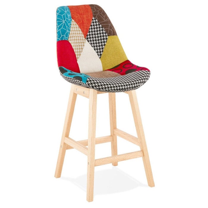 Tabouret de Bar Patchwork "Aury" 104cm Multicolore | Leroy Merlin