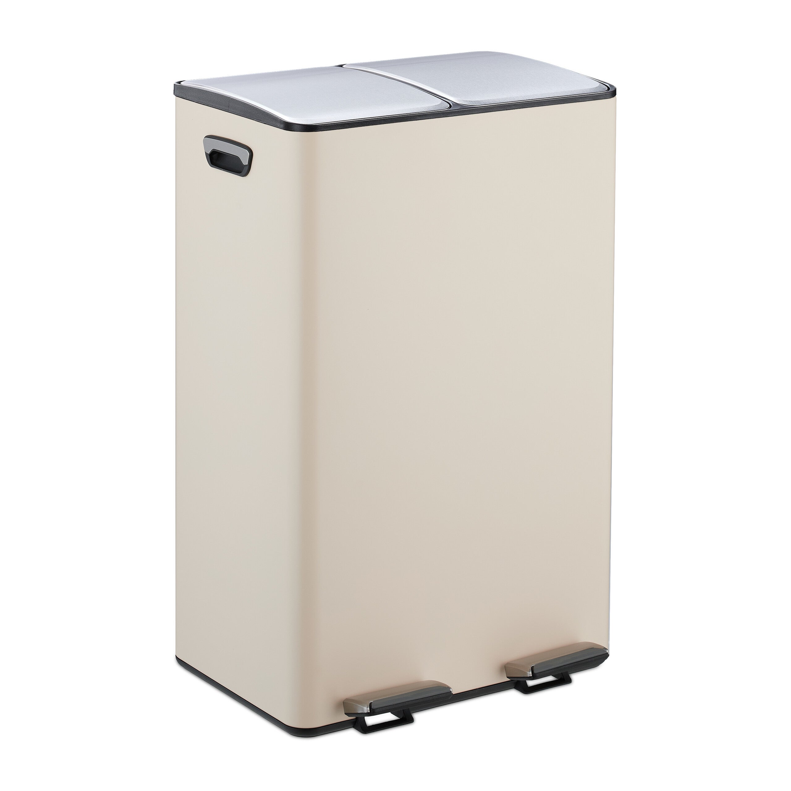 Relaxdays Cubo basura doble, 2 Compartimentos 30 litros c/u, Botes ...