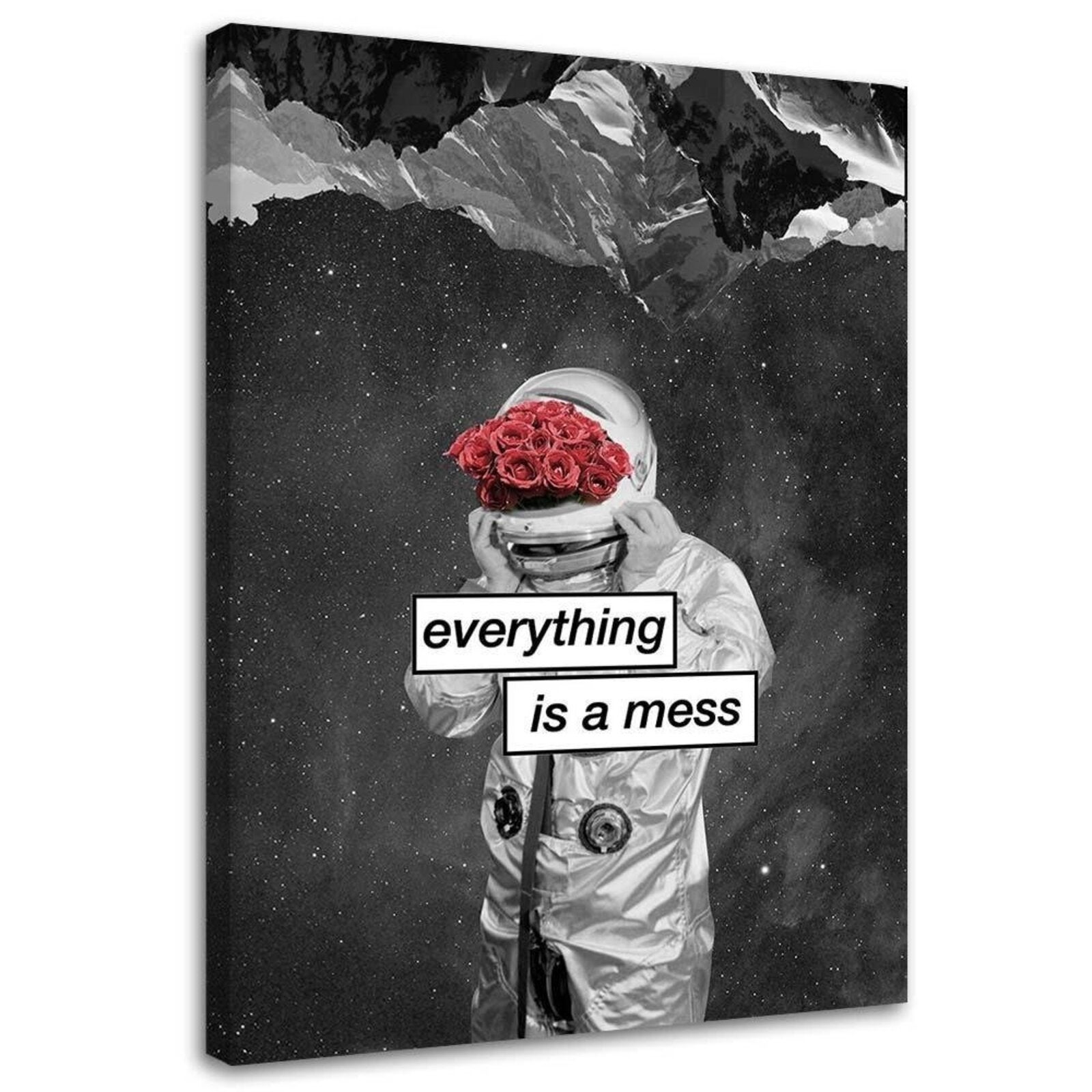 Tableau collage cosmique et devise - 70 x 100 cm | Leroy Merlin