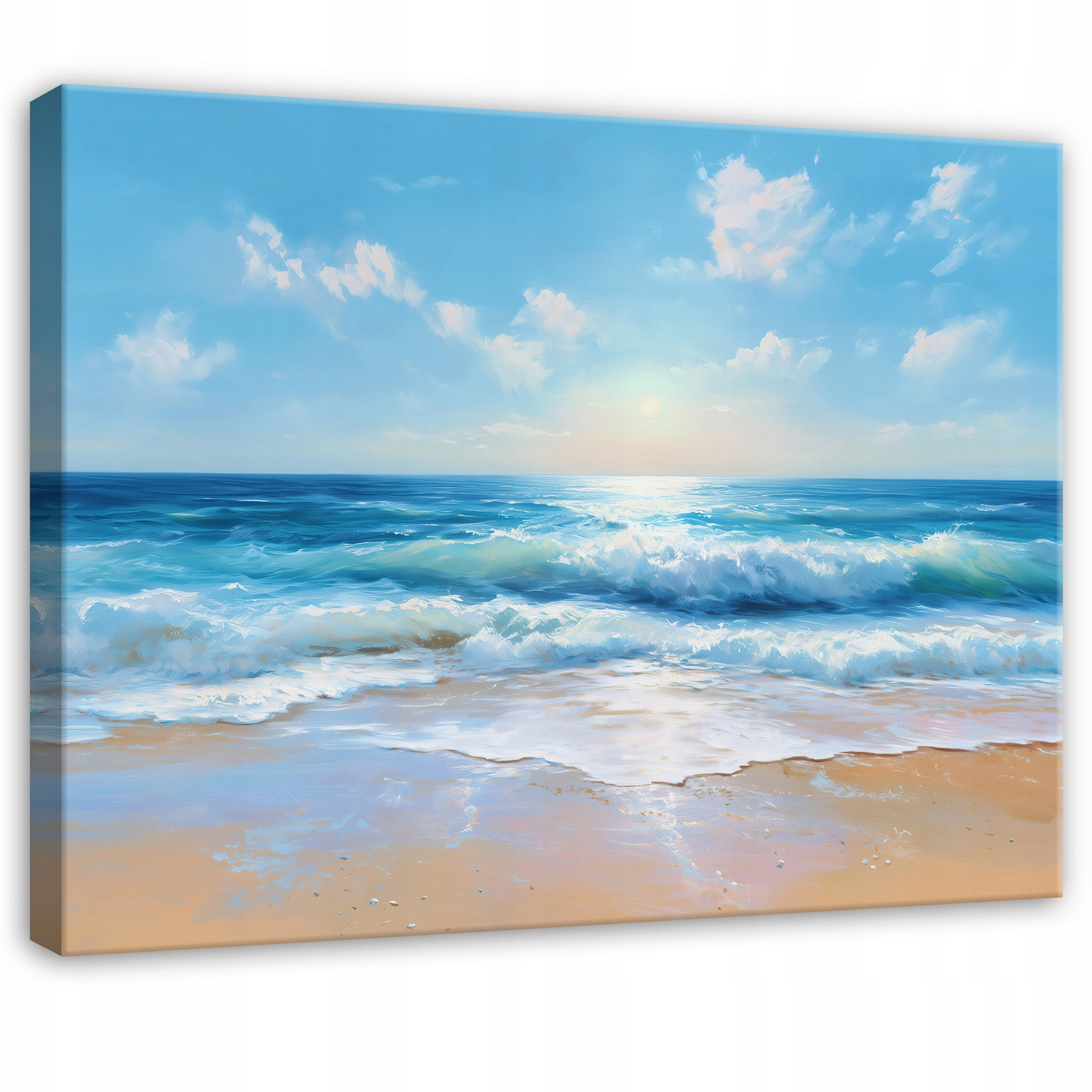 Lienzo decorativo de pared con estampado de playa y mar azul - 60 x 40 ...
