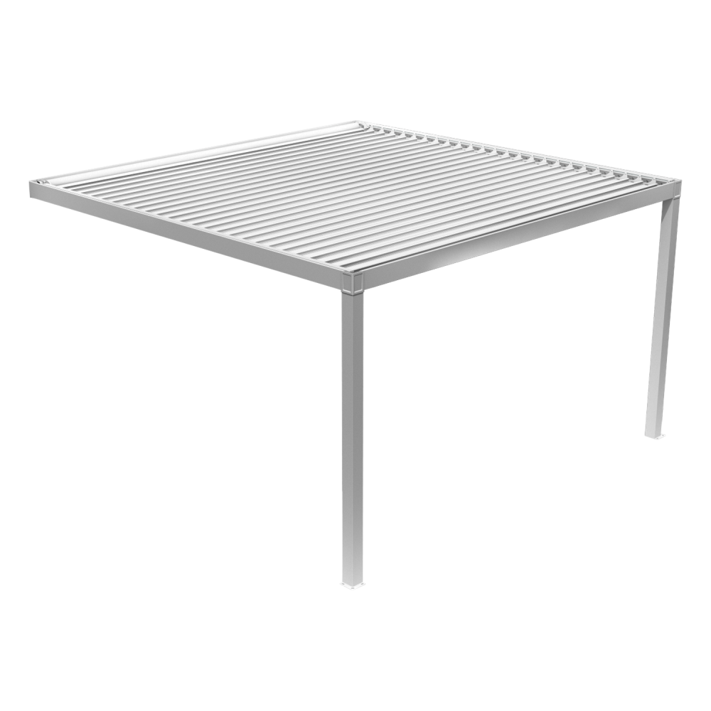 KOKOON 1 - Pergola bioclimatique adossée (Blanc RAL9010 - 3,00m x 3 ...