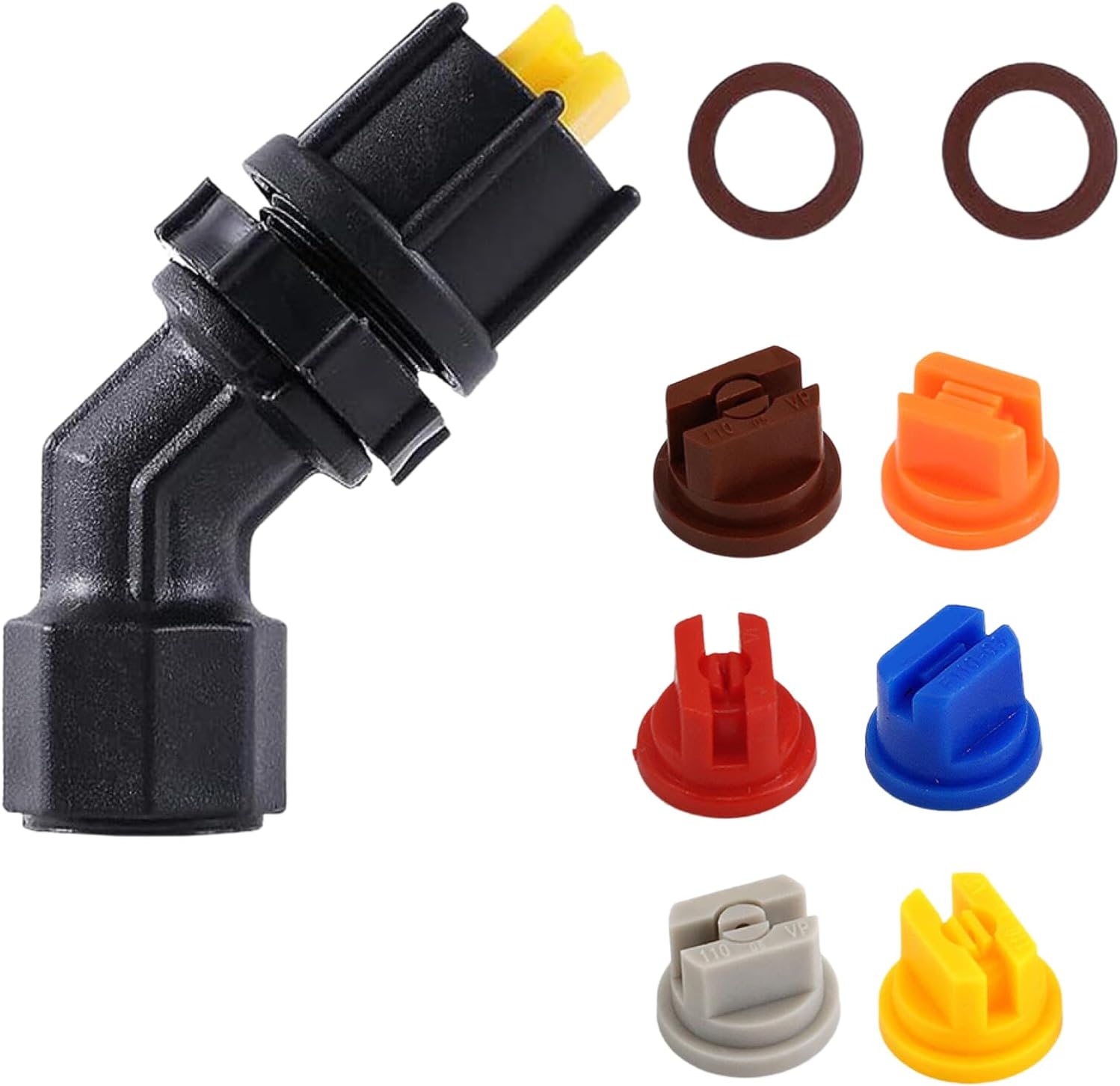 Buse, jet haute pression, avec 6 buses en éventail, 110°, ouverture 0,1 ...