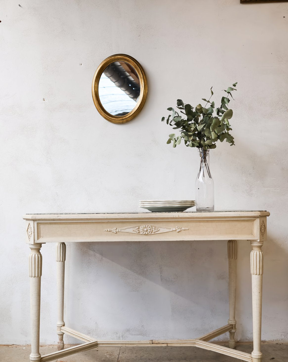 Table d'appoint en bois et marbre Francine N°607 - Bon état | Leroy Merlin