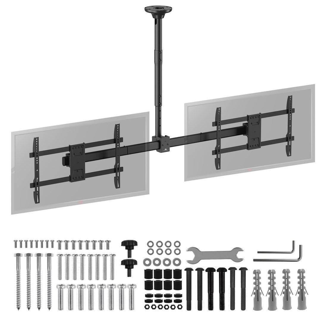 Support de plafond Maclean pour deux téléviseurs, charge maximale 2 x ...