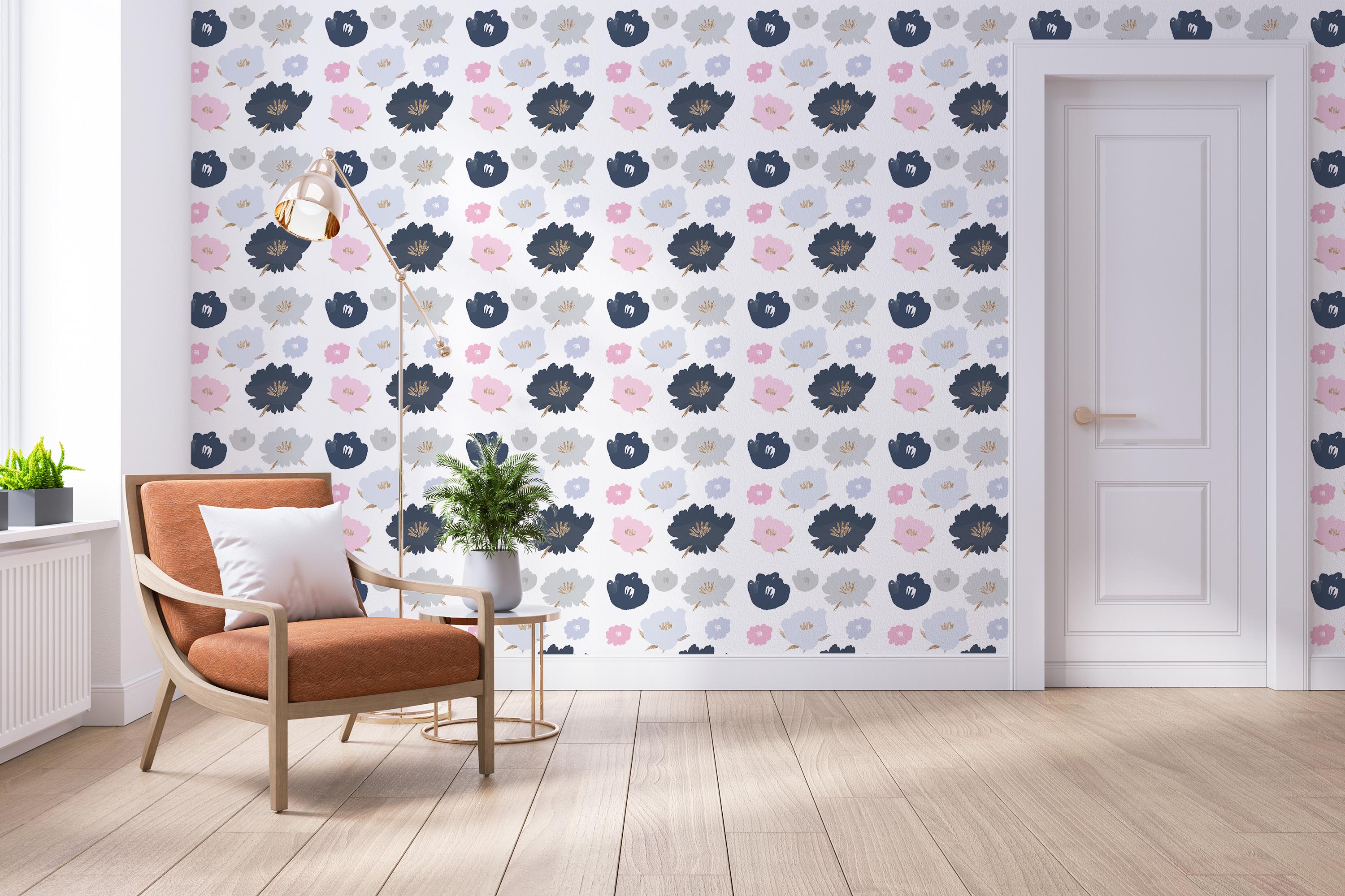 Whimsical Brush Stroke Floral Wallpaper | Leroy Merlin