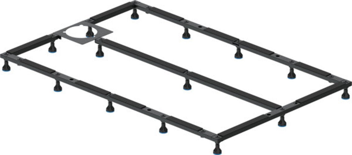 Marco base Duravit para platos de ducha 140x80 cm, altura ajustable 8 ...