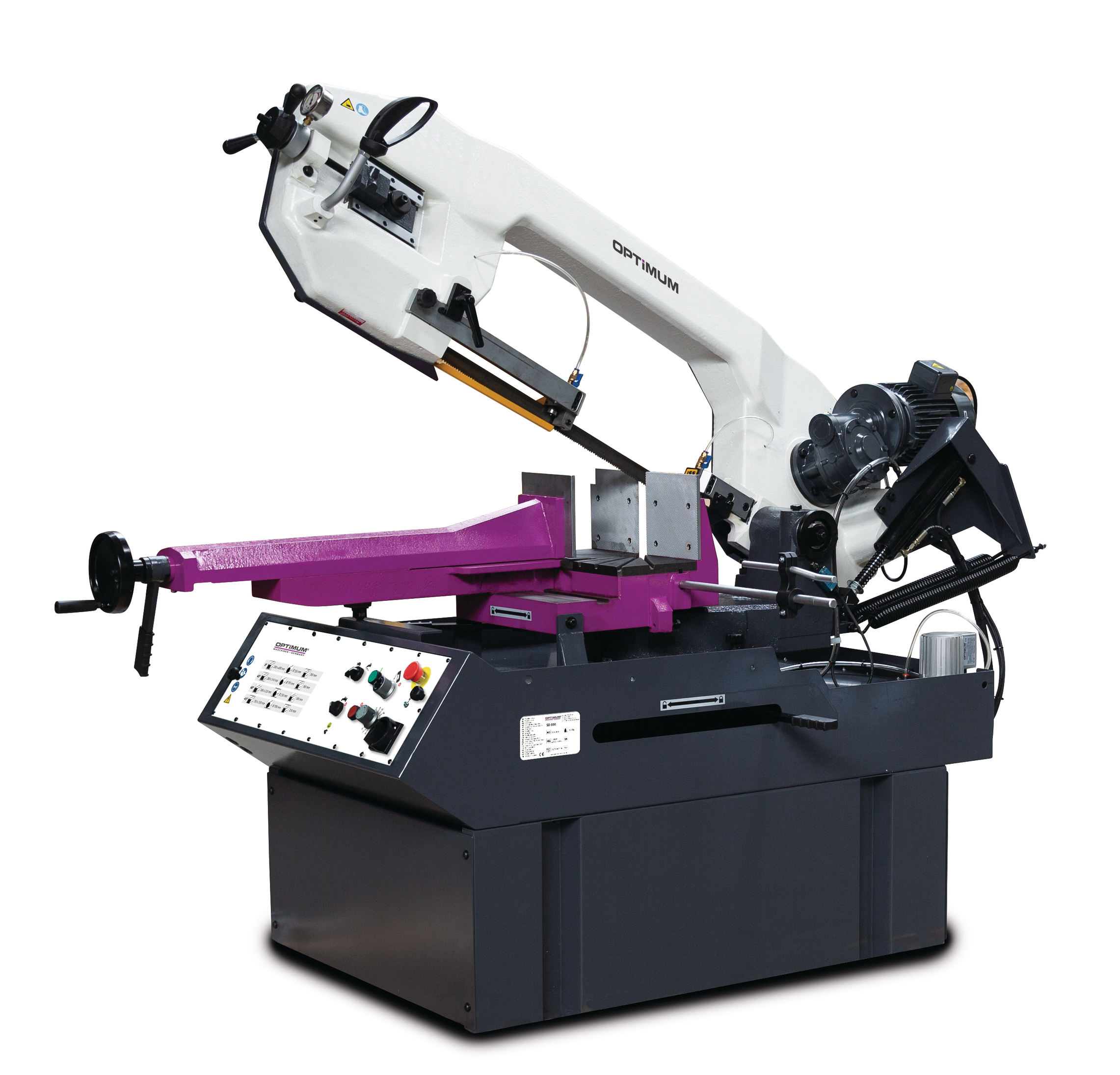 Scie à ruban pour métaux -45 /+60 capacité de coupe ronde 355 mm 2,2 kW ...