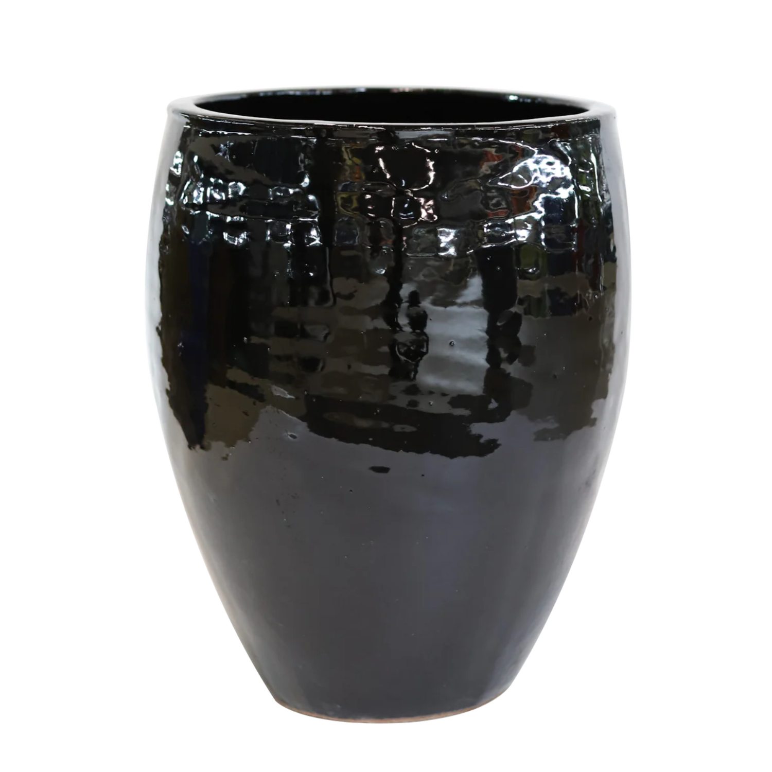 Pot grande taille d'extérieur POSEIDON2 46x55cm noir, fait main en ...
