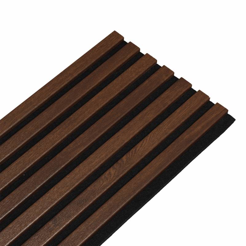 Panneau mural acoustique tasseaux bois 250 x30 x 1,9 cm - décor chêne ...