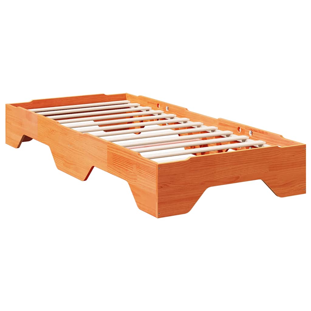 Sommier empilable sans matelas cire marron 90x200 cm | Leroy Merlin