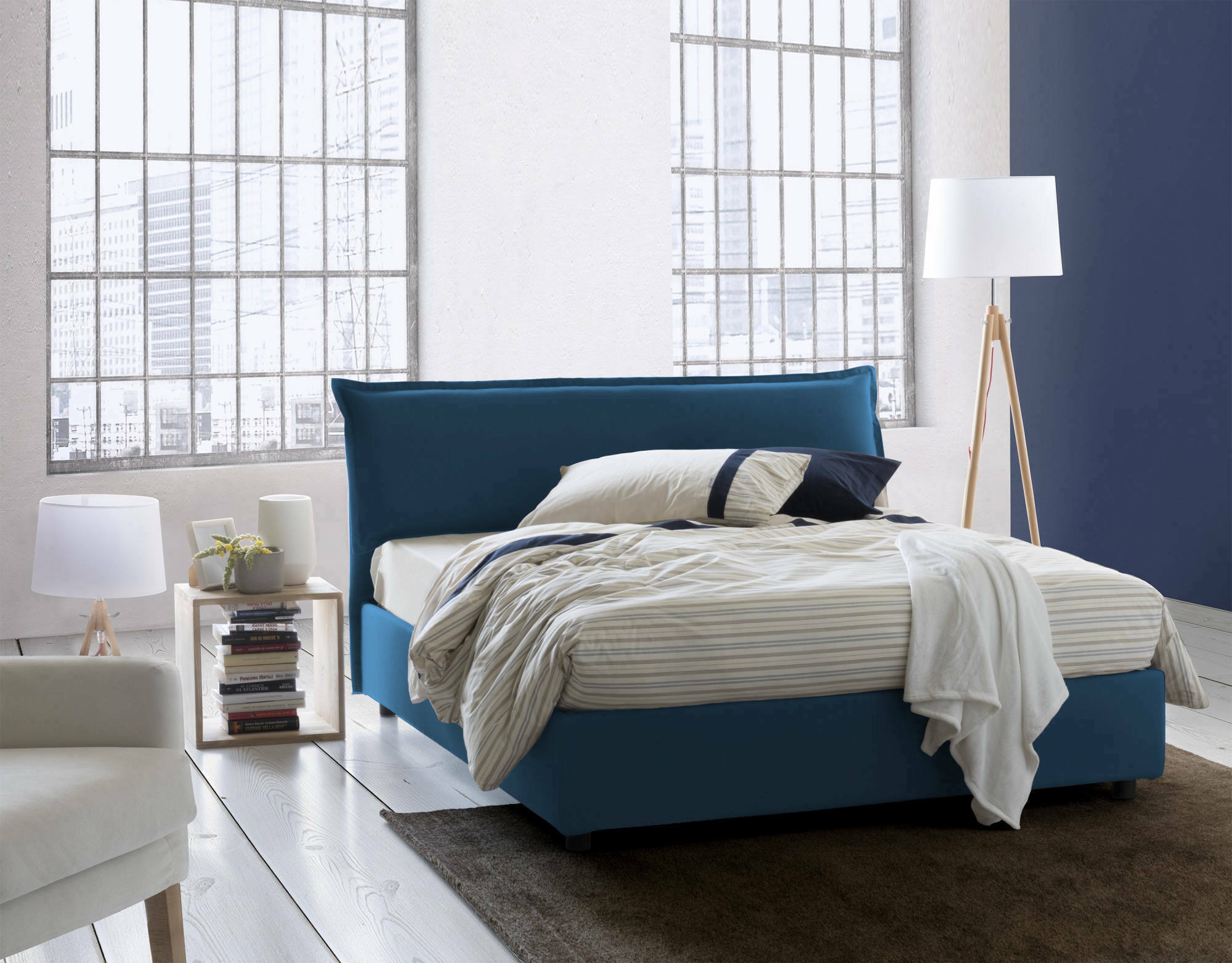 Lit Coffre Giada double, Made in Italy, lit amovible avec tête de lit ...