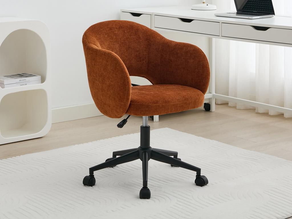 Chaise de bureau - Tissu texturé - Terracotta - ACACILIO | Leroy Merlin