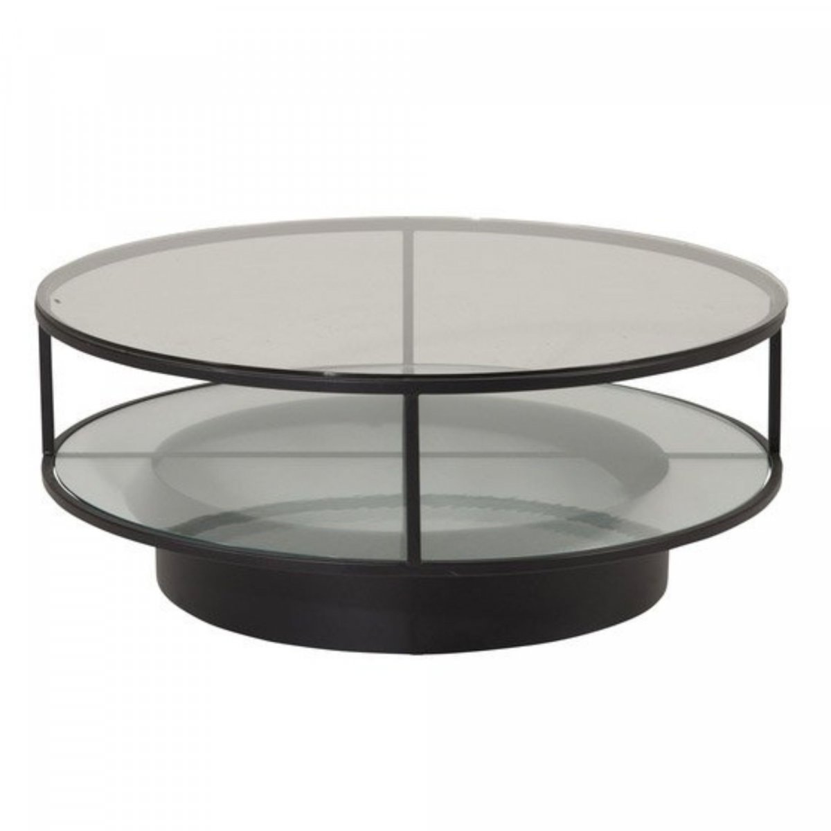 Table basse ronde en verre et métal KIOUL | Leroy Merlin