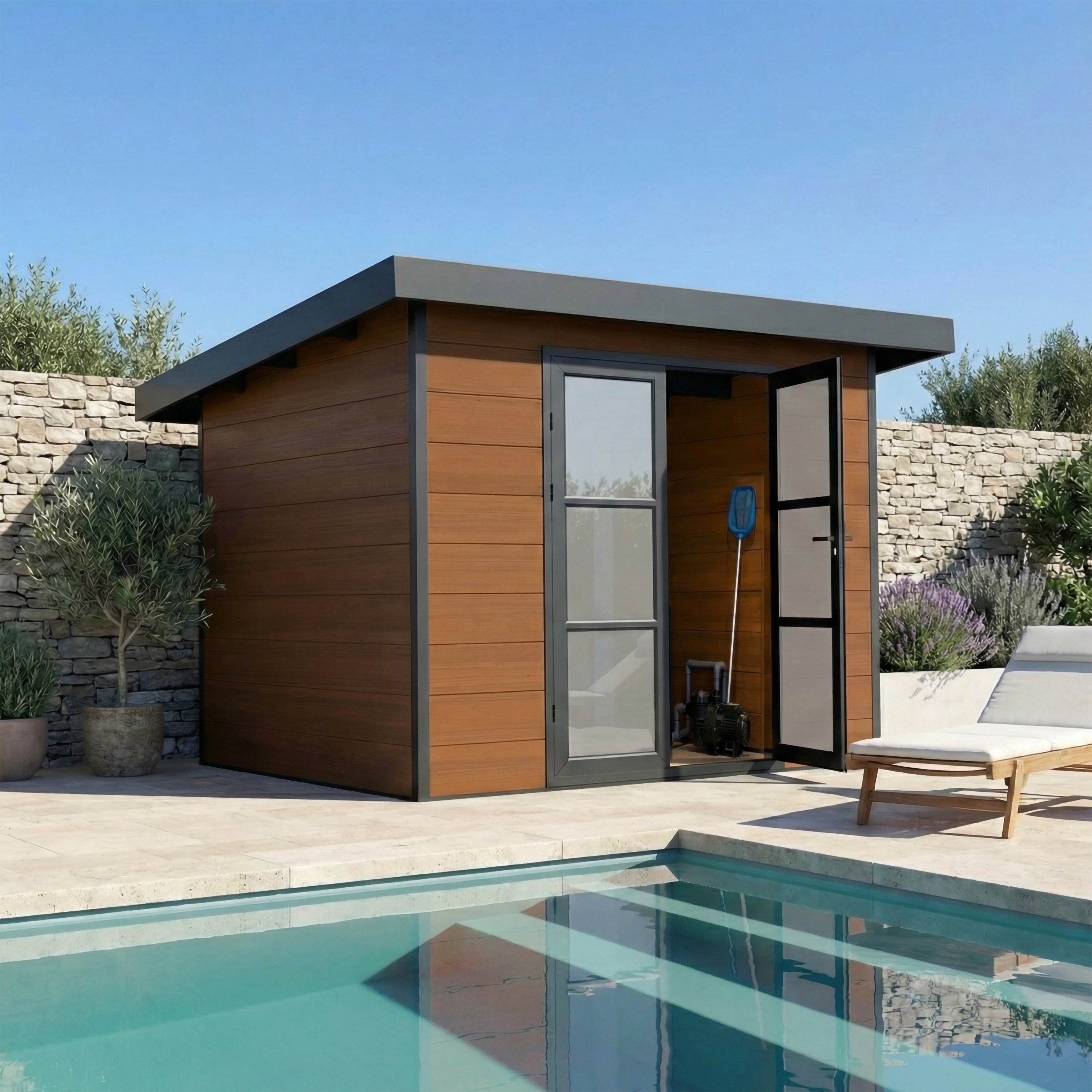 Abri de Jardin Composite ALMA - 7m2 - Brun - Cabane de jardin ...