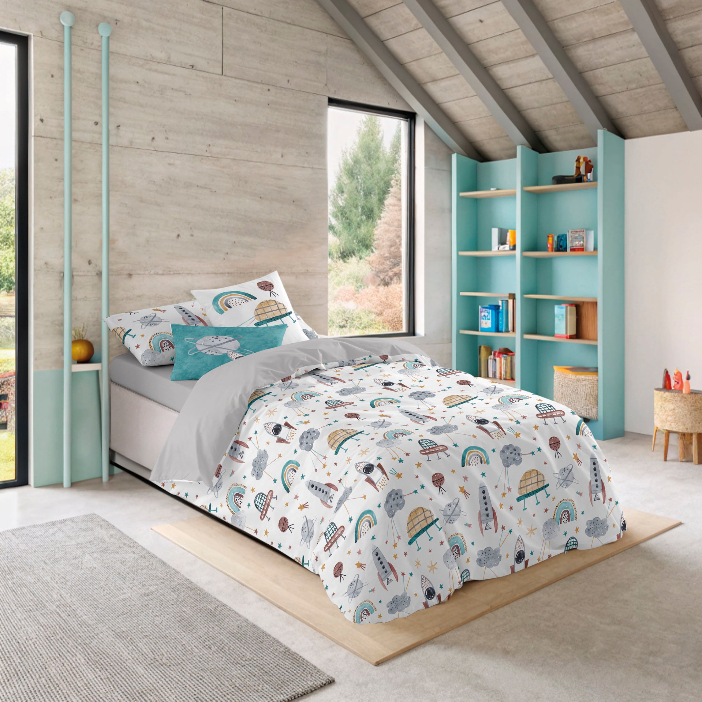 NATURALS - Housse de Couette Imprimée Lit 90 - Enfantin - Coton Extra ...