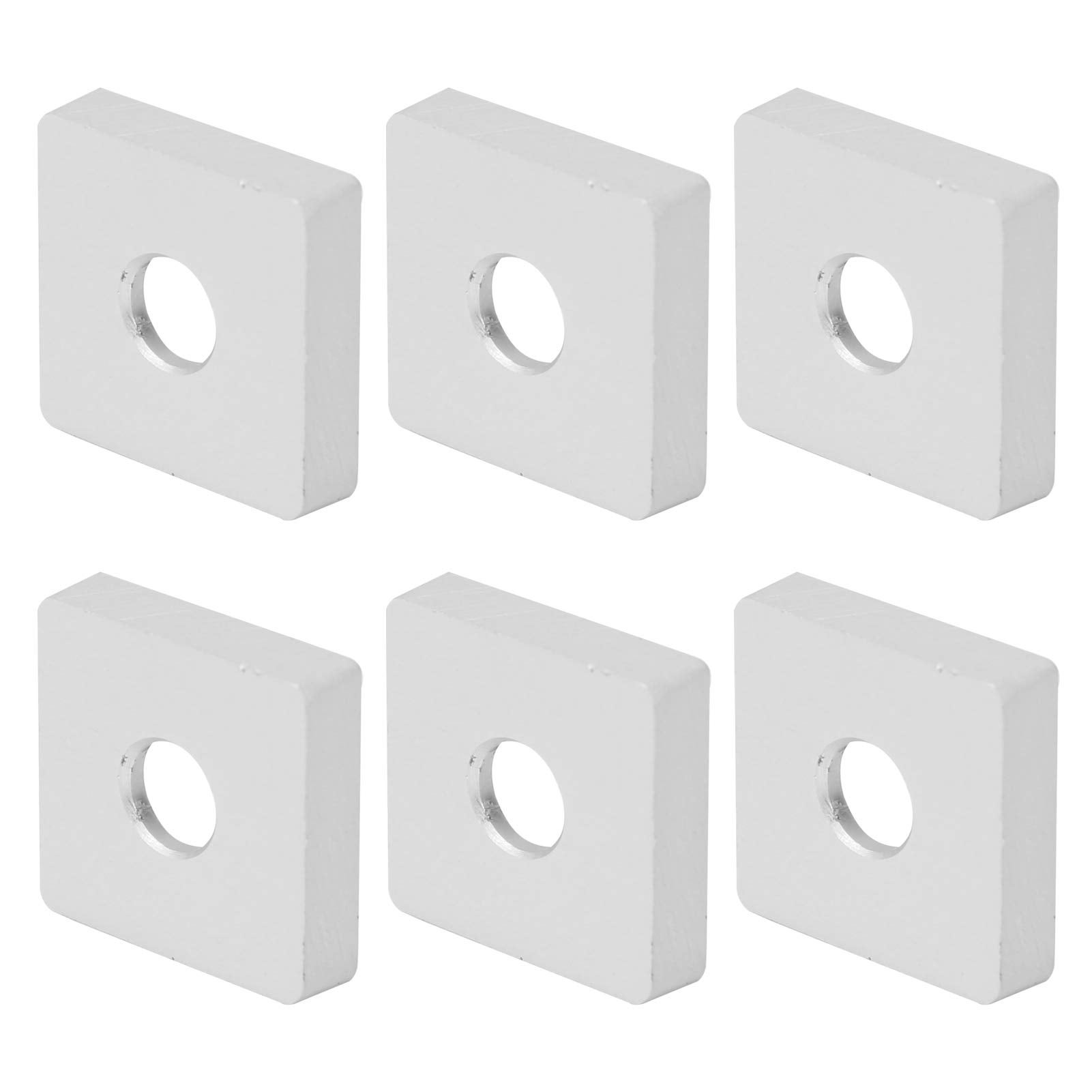 Lot de 10 rondelles carrées en alliage d'aluminium argenté pour plaque ...