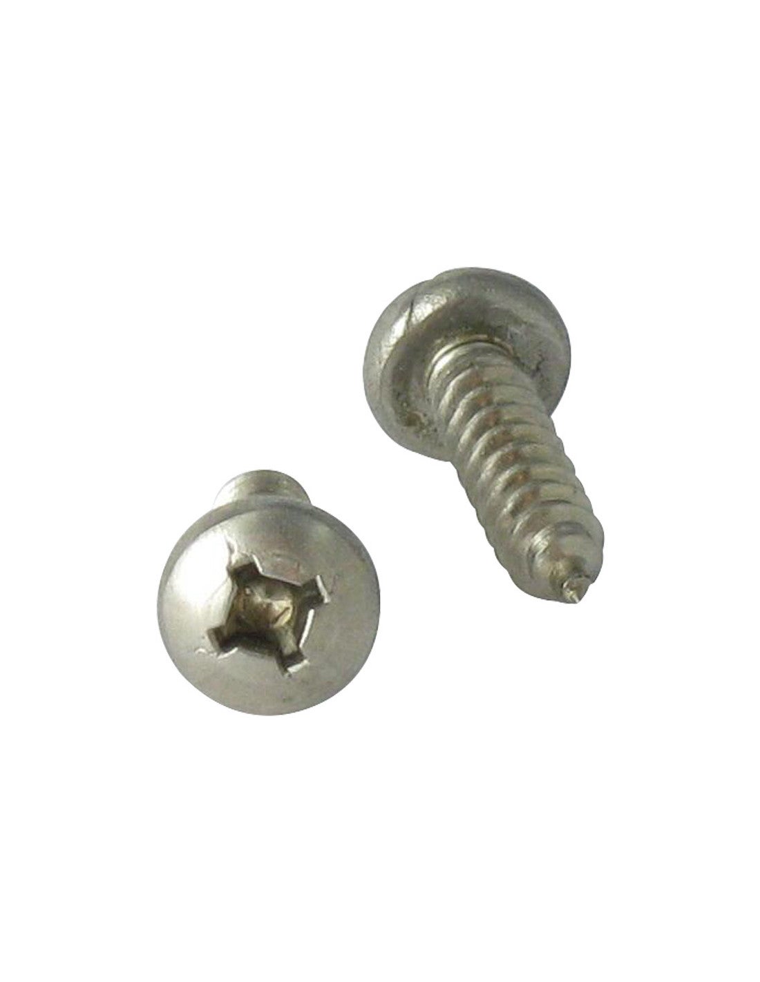 Vis tôle Inox A2 Tête cylindrique TC Carré phillips 4.8X19 Empreinte ...