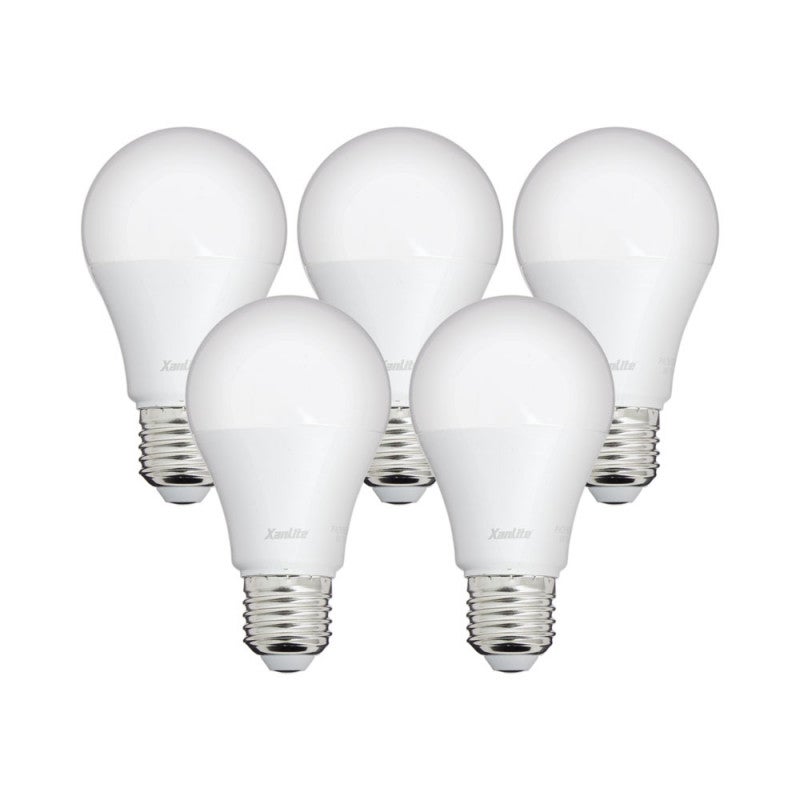 Xanlite - Lot x5 Ampoules LED standard, culot E27, cons. 9W, eq. 60W ...