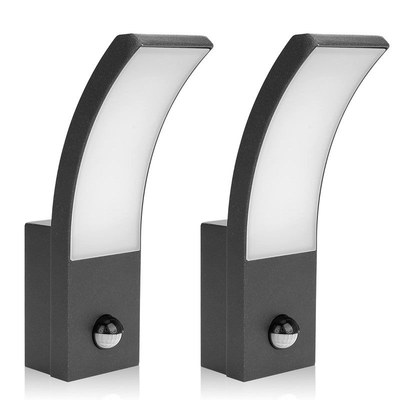 2x Applique murale LED extérieure avec détecteur de mouvement, blanc ...