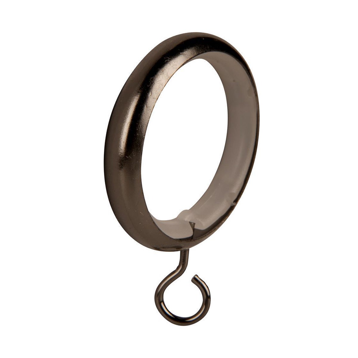 Lot de 10 anneaux avec silencieux - Gris Foncé - Diam. 20 mm - Métal ...