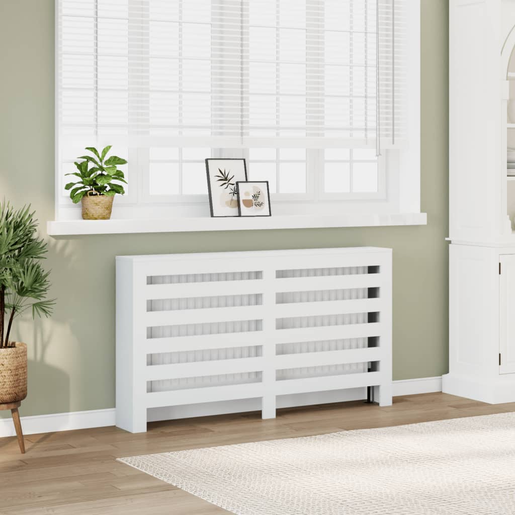 Cache-radiateur blanc 149x20x82 cm bois d'ingénierie | Leroy Merlin
