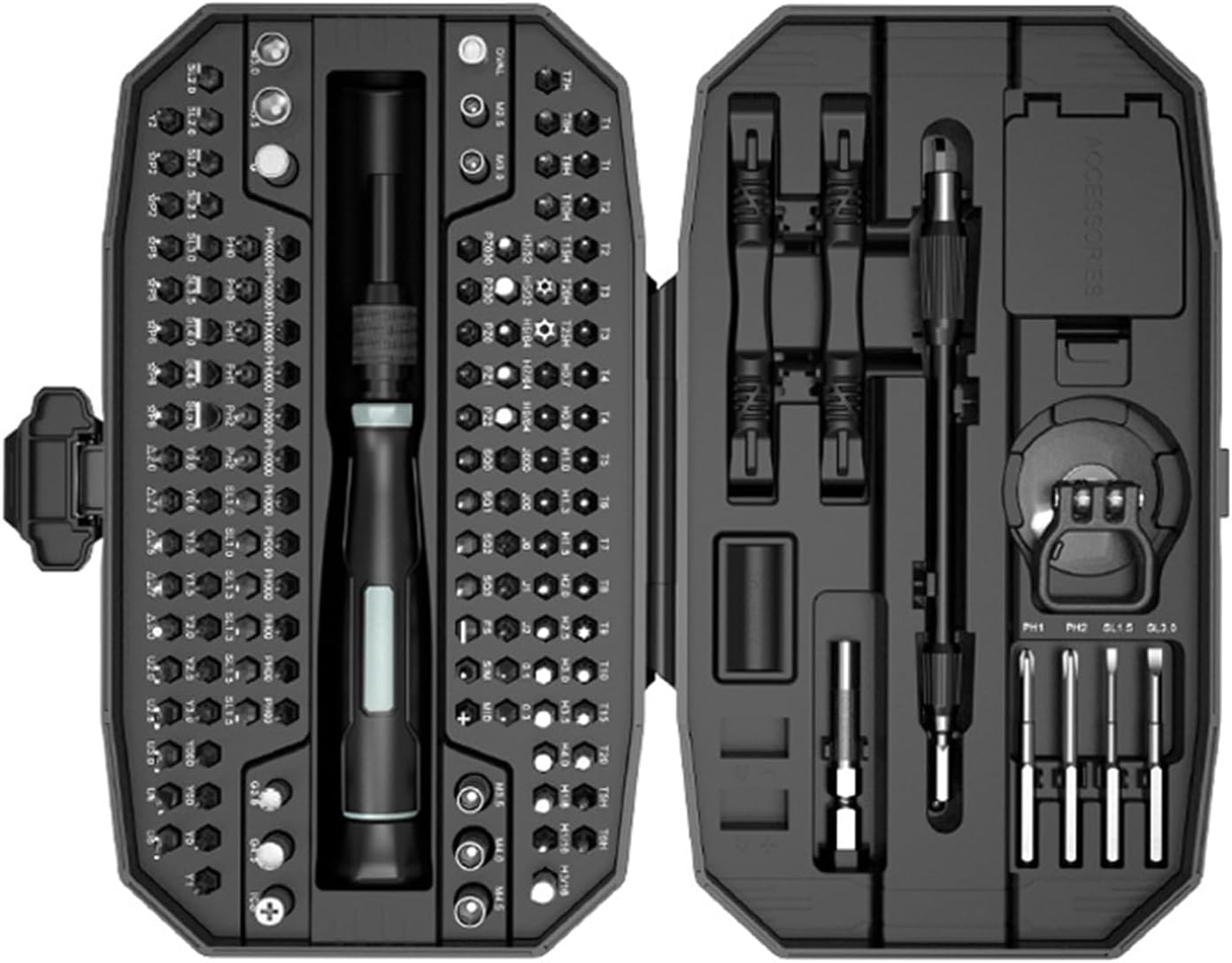 (Negro) Juego de destornilladores de precisión 152 en 1, mini kit de ...