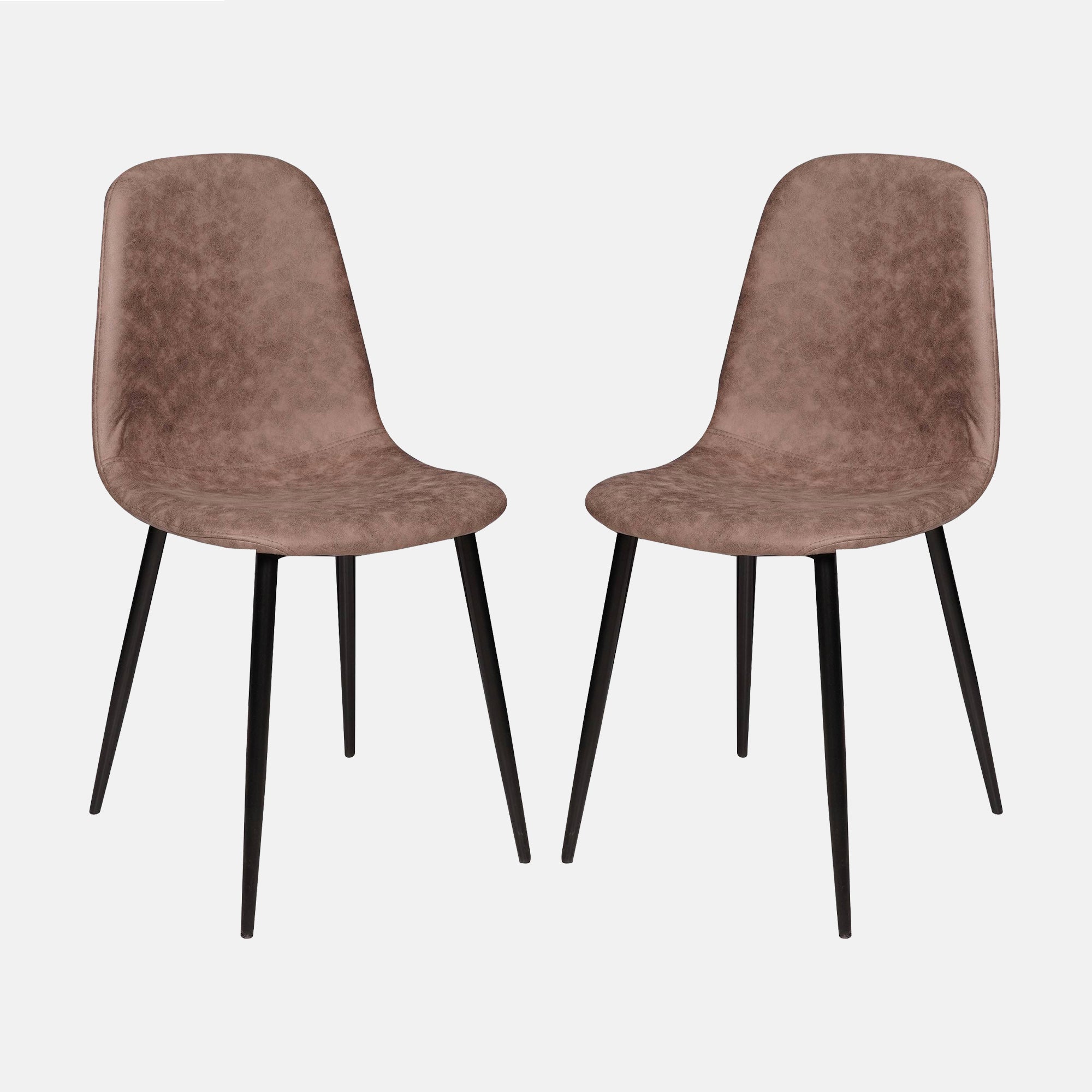 Ensemble de 2 chaises modernes en éco-cuir, pour salle à manger, cuisine ou salon, cm 56x45h87 ...