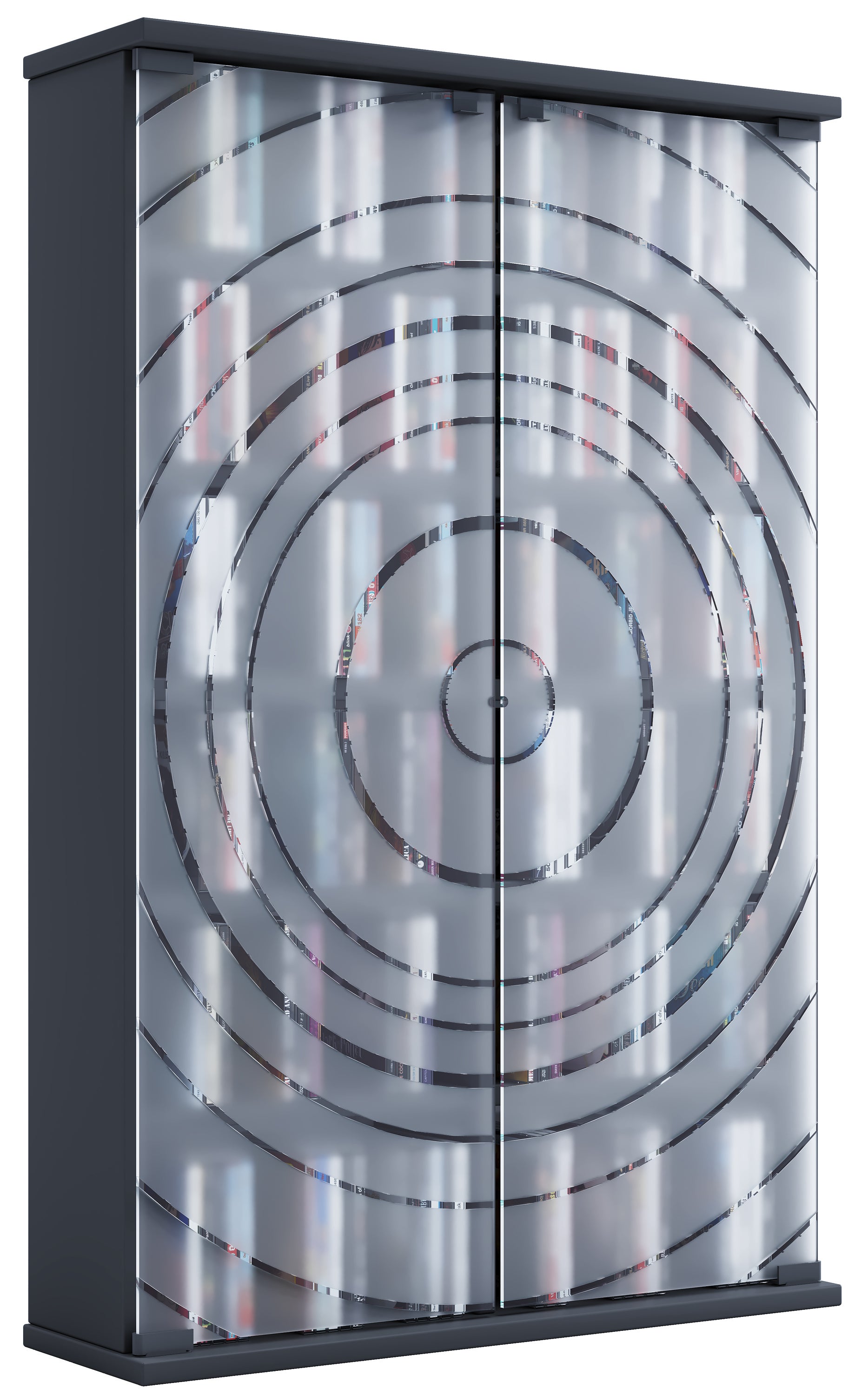 Estantería de madera para CD DVD Puerta de cristal Tilano L | Leroy Merlin