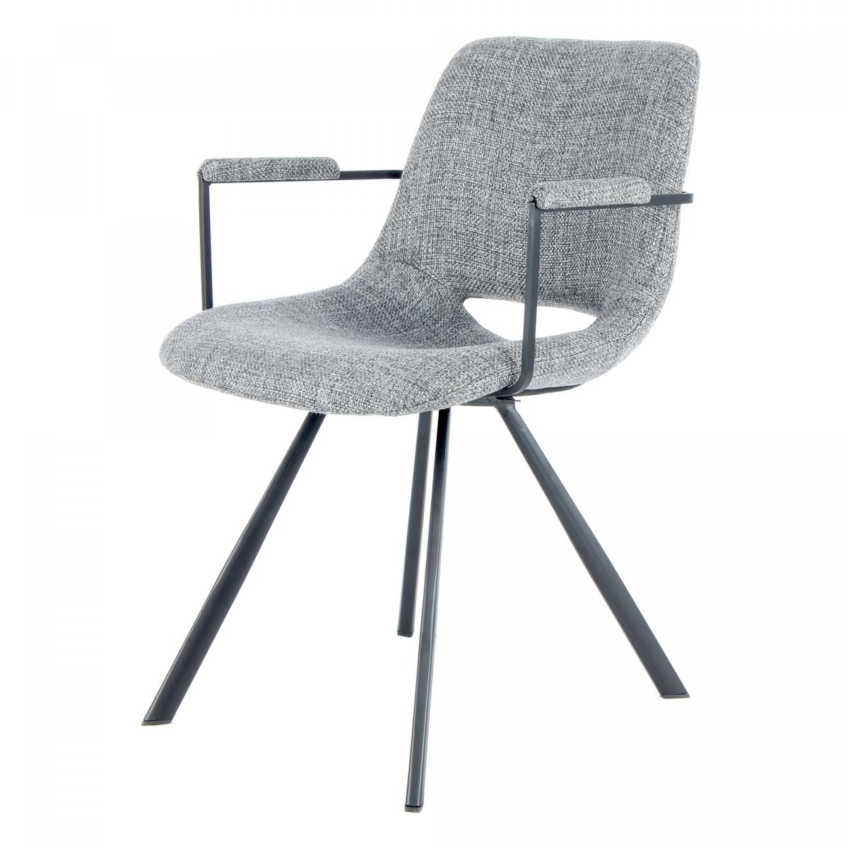Fauteuil semi artisanal en lin LOT DE 2 ASE 57x57,5x77 gris | Leroy Merlin