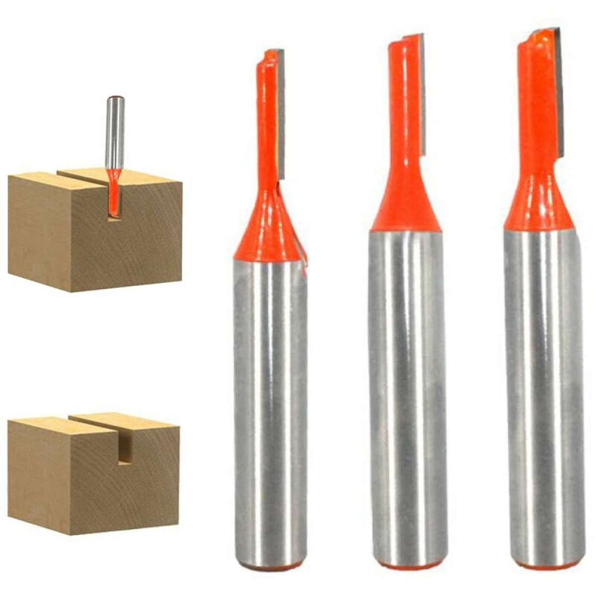 Fresa Recta de 8mm, 3 piezas de Fresas de Carburo de Tungsteno para ...