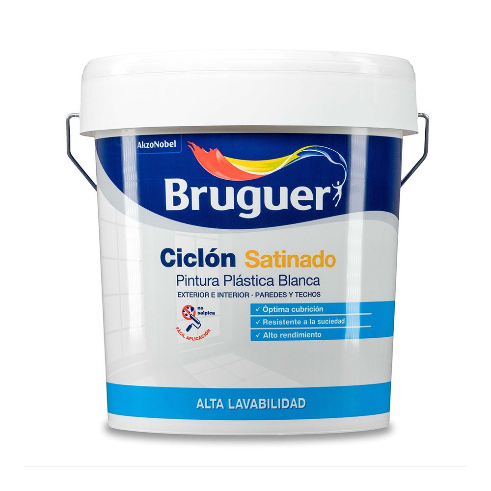 Pintura pl stica cicl n satinada blanca 15l bruguer | Leroy Merlin