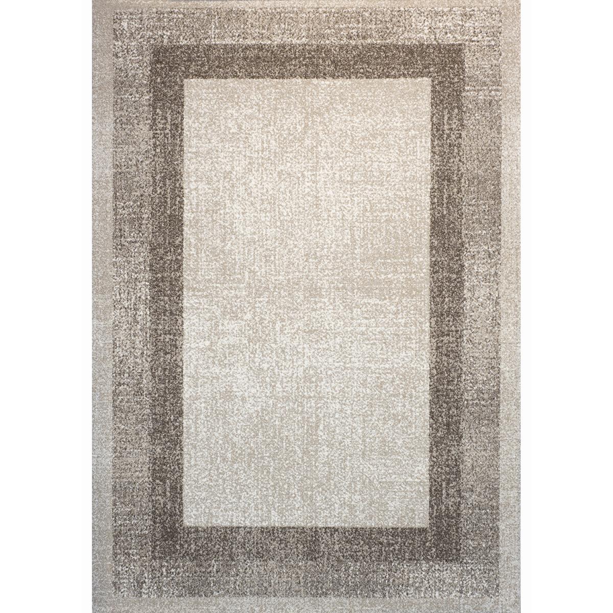 Tapis chambre 80x150 tissé crème rectangle motif simple CHESTER | Leroy ...