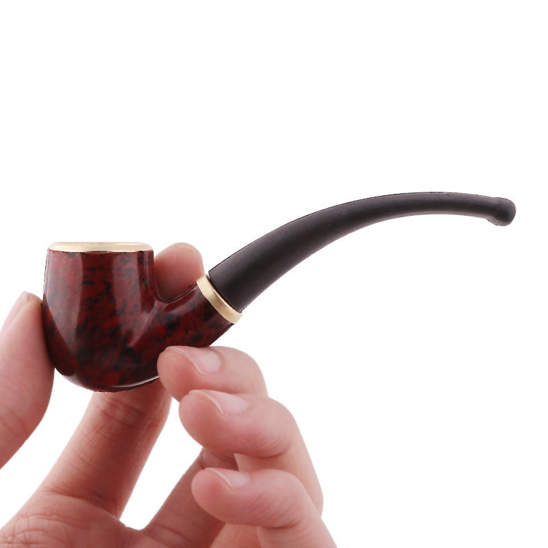 Mini pipe portable style rustique, ensemble fumeur pour homme en résine ...