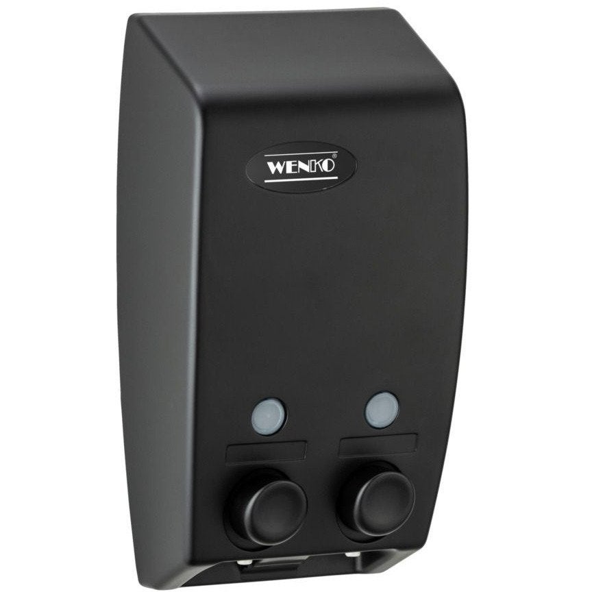 VARESE Distributeur de savon liquide, 2 chambres, noir, WENKO, WENKO ...