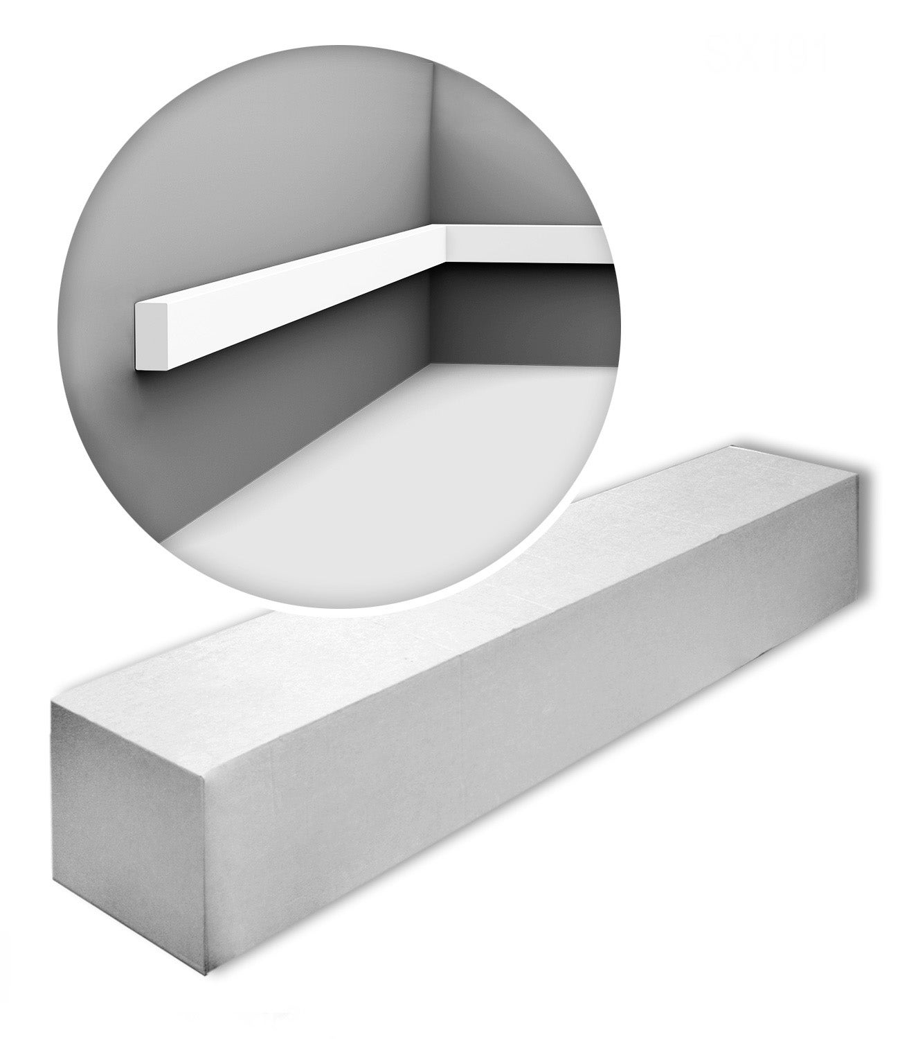 Zócalo Orac Decor SX194-box AXXENT SQUARE 1 caja 60 piezas 120 m ...